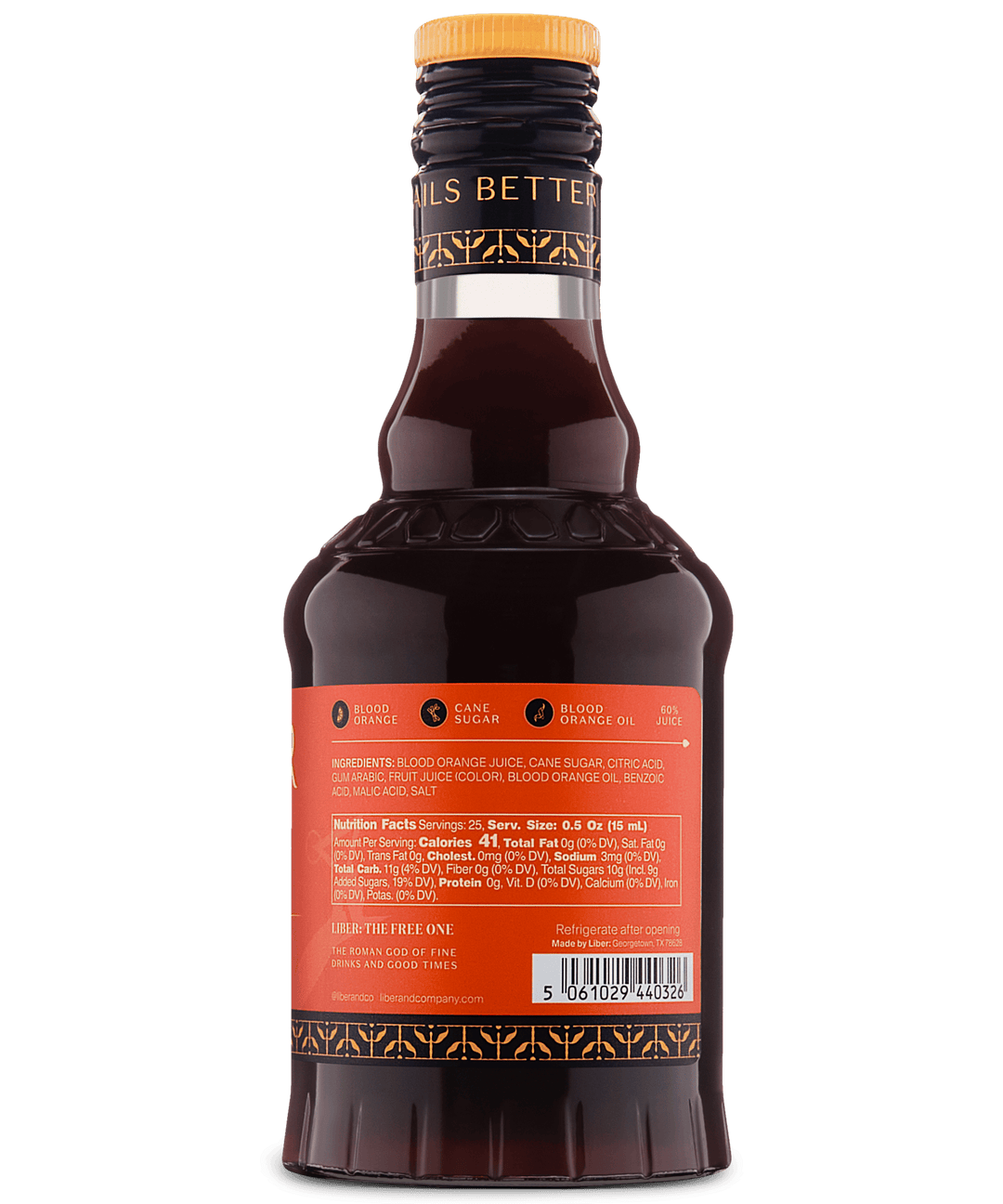 Blood Orange Cordial - Liber & Co.